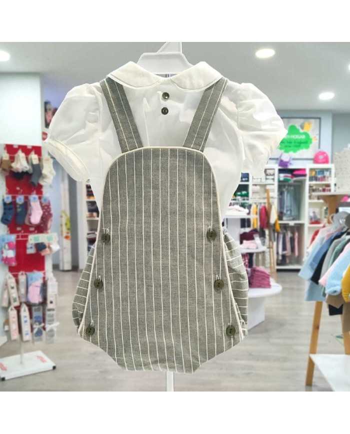 Pelele rayas Verde